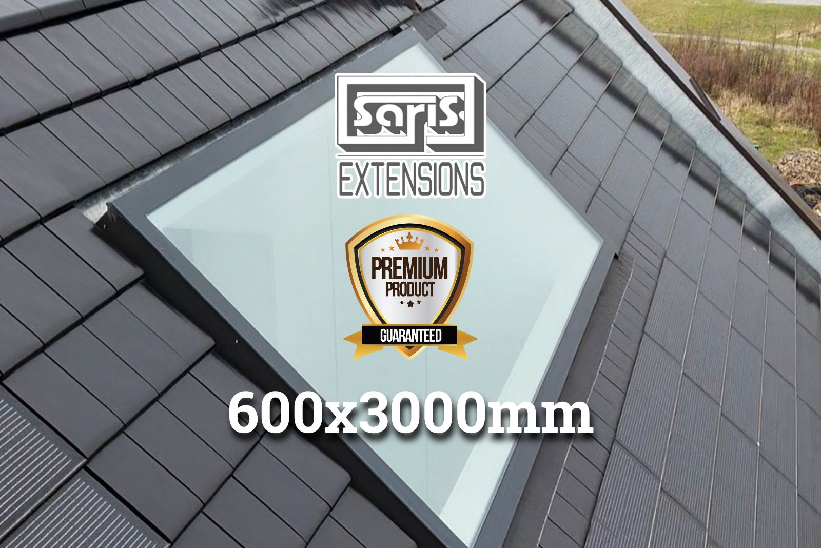 Pitched Roof Skylight 600 x 3000 mm | Saris-Extensions.co.uk