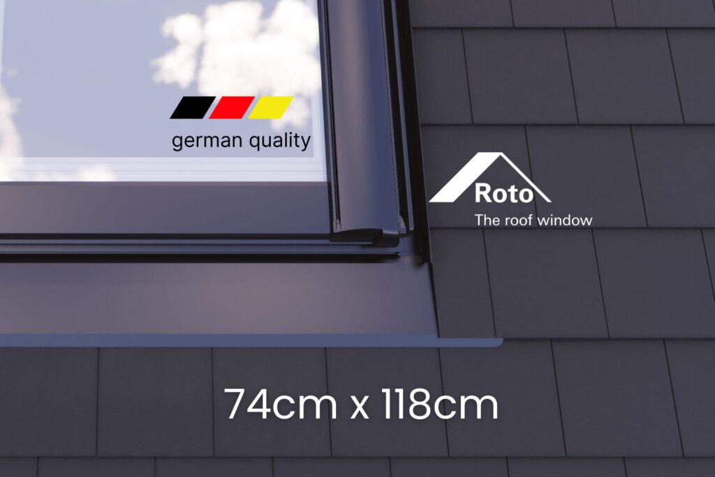 EDL Flashing for ROTO Pitched Roof Skylight 74 x 118 cm
